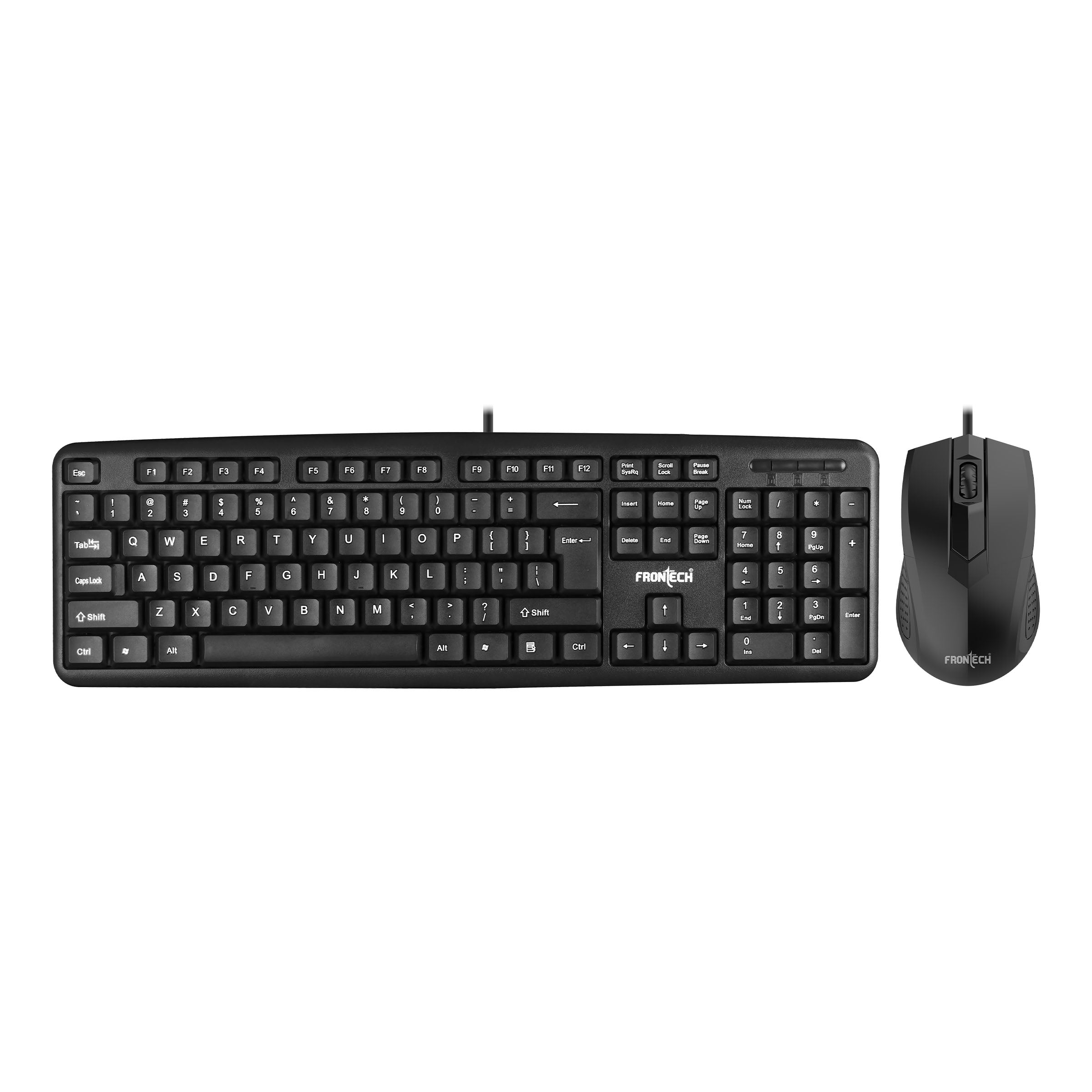Wired Membrane Keyboard & Mouse Combo Pack (1692) – Frontech Online
