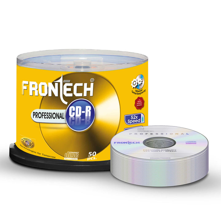 Frontech CDR 700MB Media 80 Mins 52X Speed - Pack of 50 (CDR-0002 ...