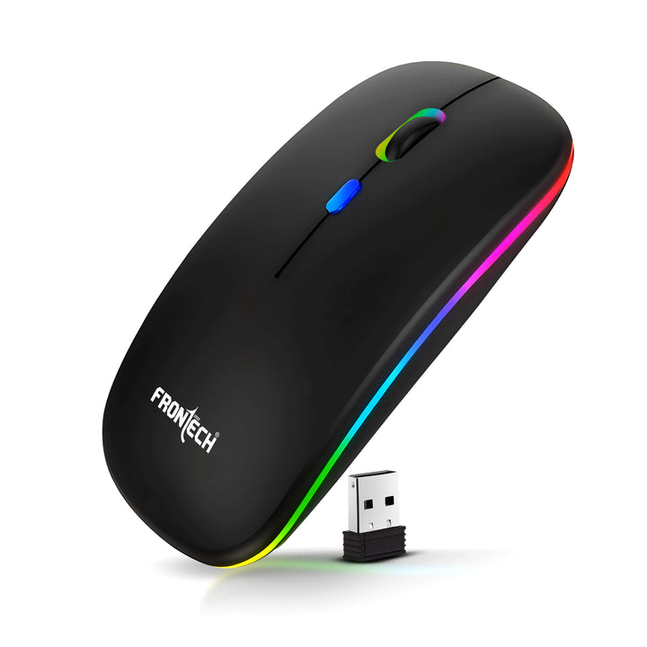 Frontech Wireless Mouse with Bluetooth 5.0 & 2.4 Ghz Dual Wireless Con ...