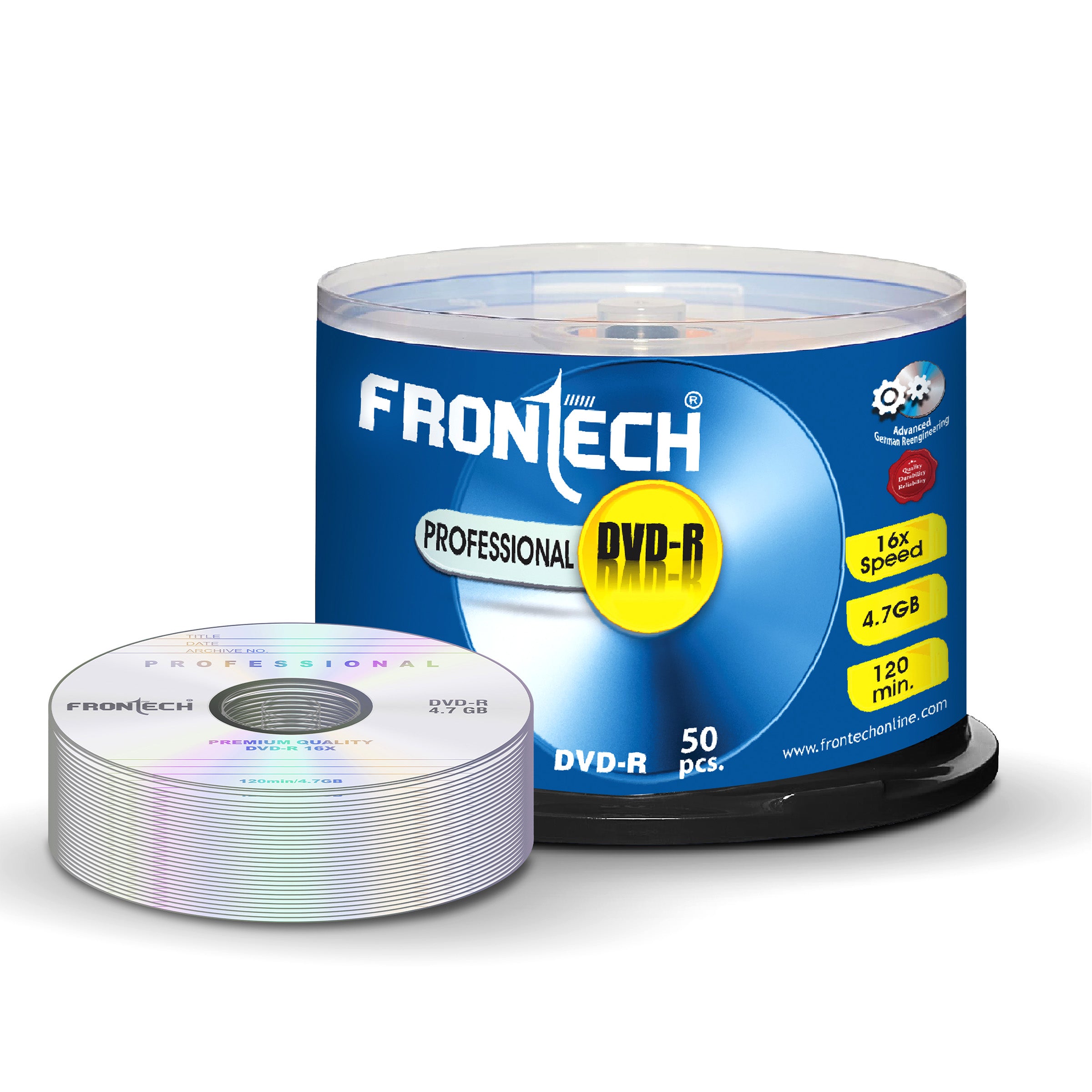 Frontech Professional DVD 4.7GB Media 120 Mins 16X Multi Speed - Pack ...