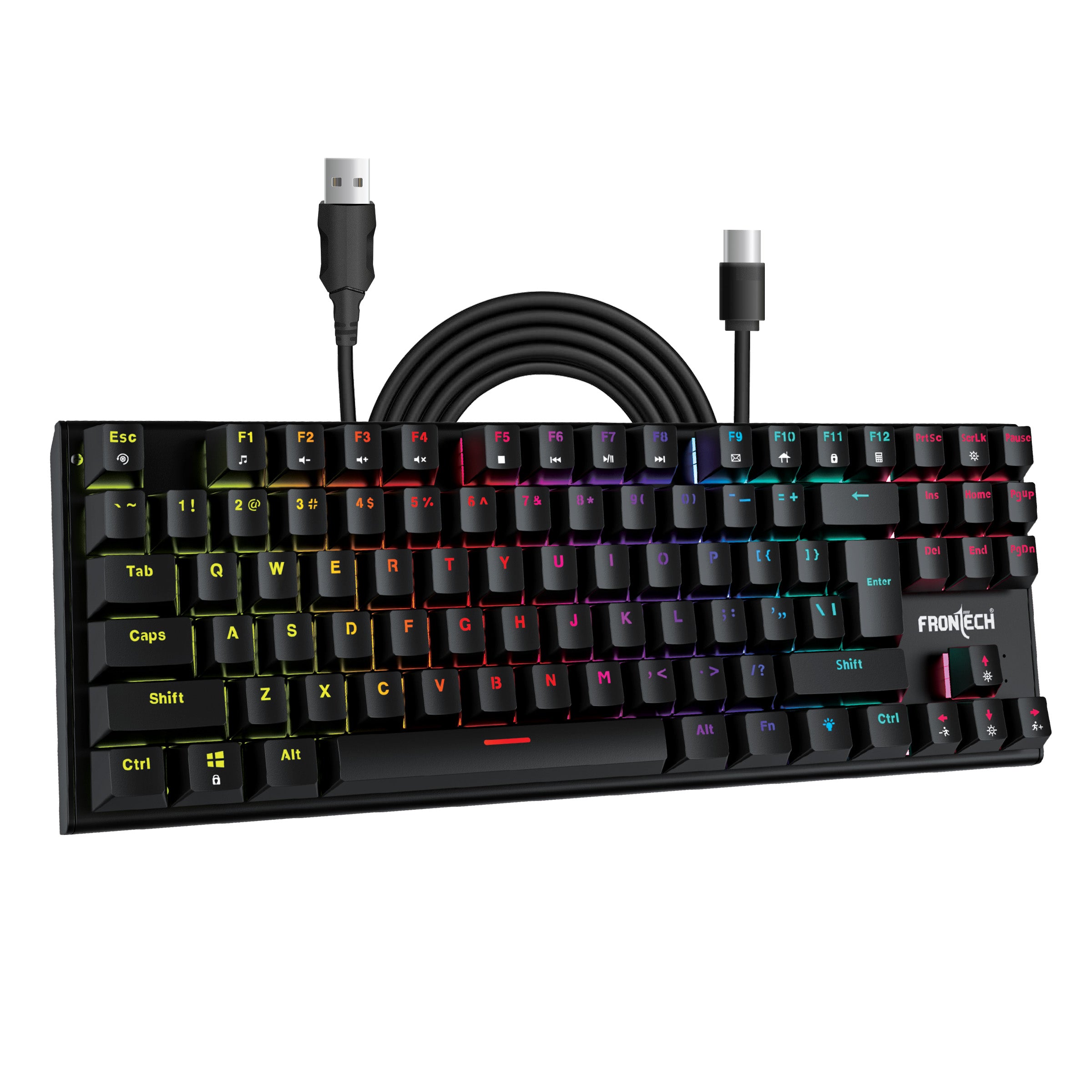 Best Wired Gaming Keyboard RGB Backlight for PC and Laptop – Frontech ...