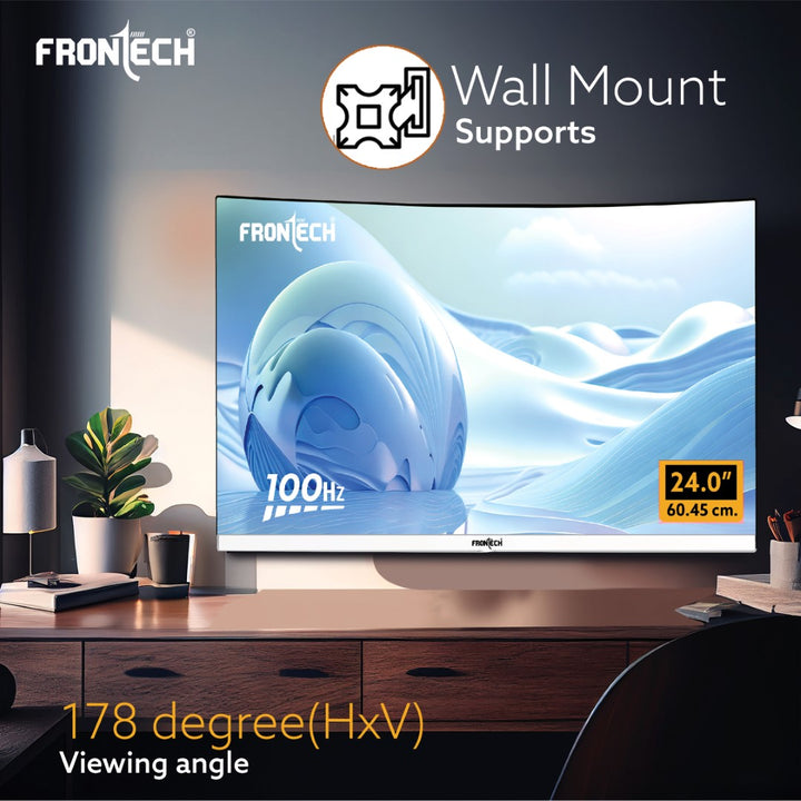 Frontech 24'' Ultima Series Curved LED Monitor | 100Hz, 1920x1080 | 18 ...