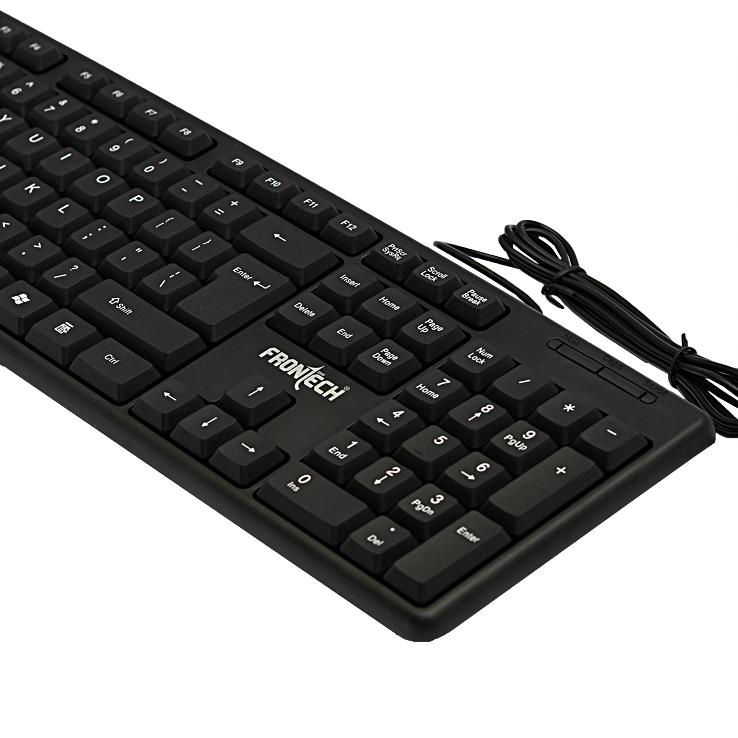 Wired Membrane Keyboard and Mouse Combo with Retractable Stands (KB-00 ...